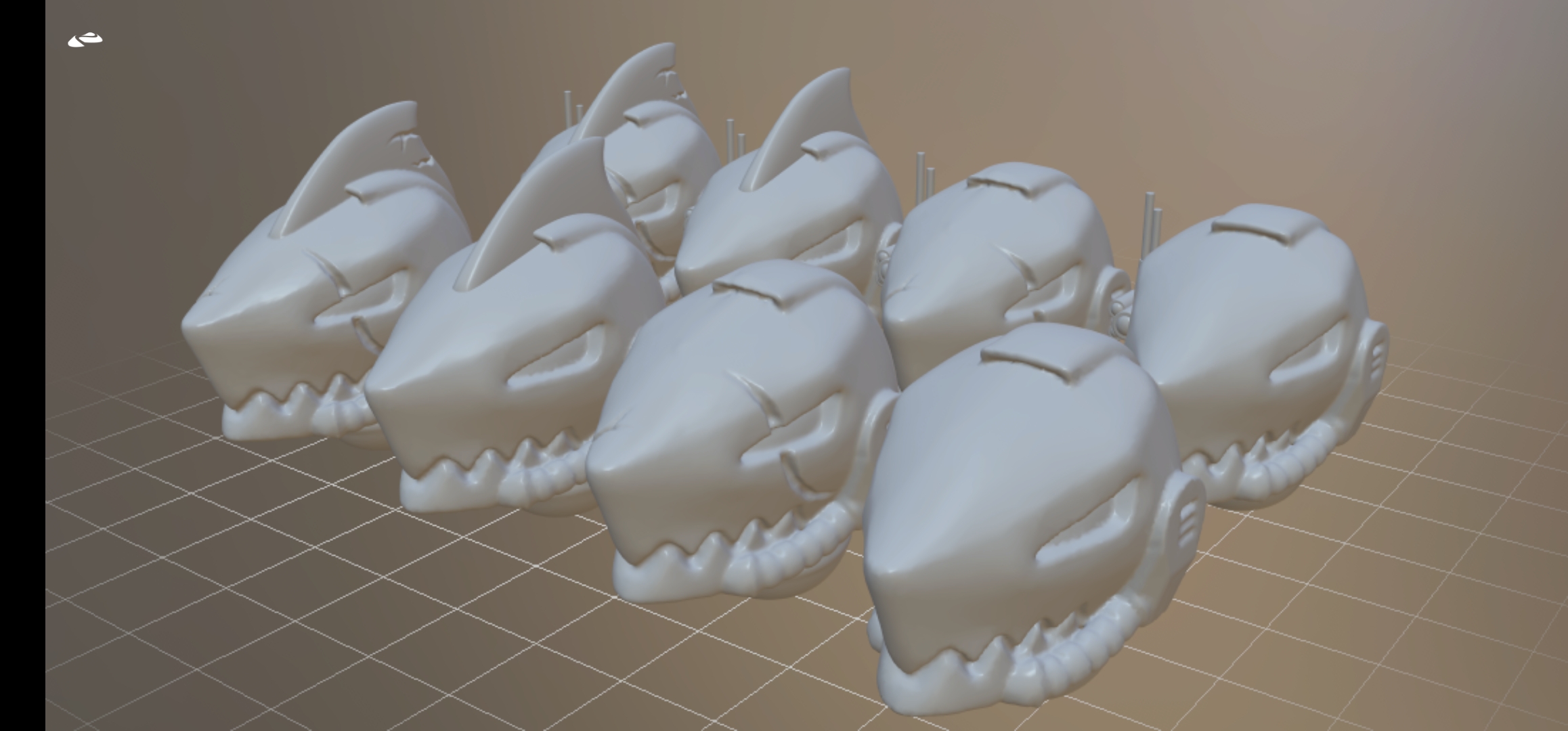 STL file Space Shark Helmet variations 🛰・3D printer design to download ...