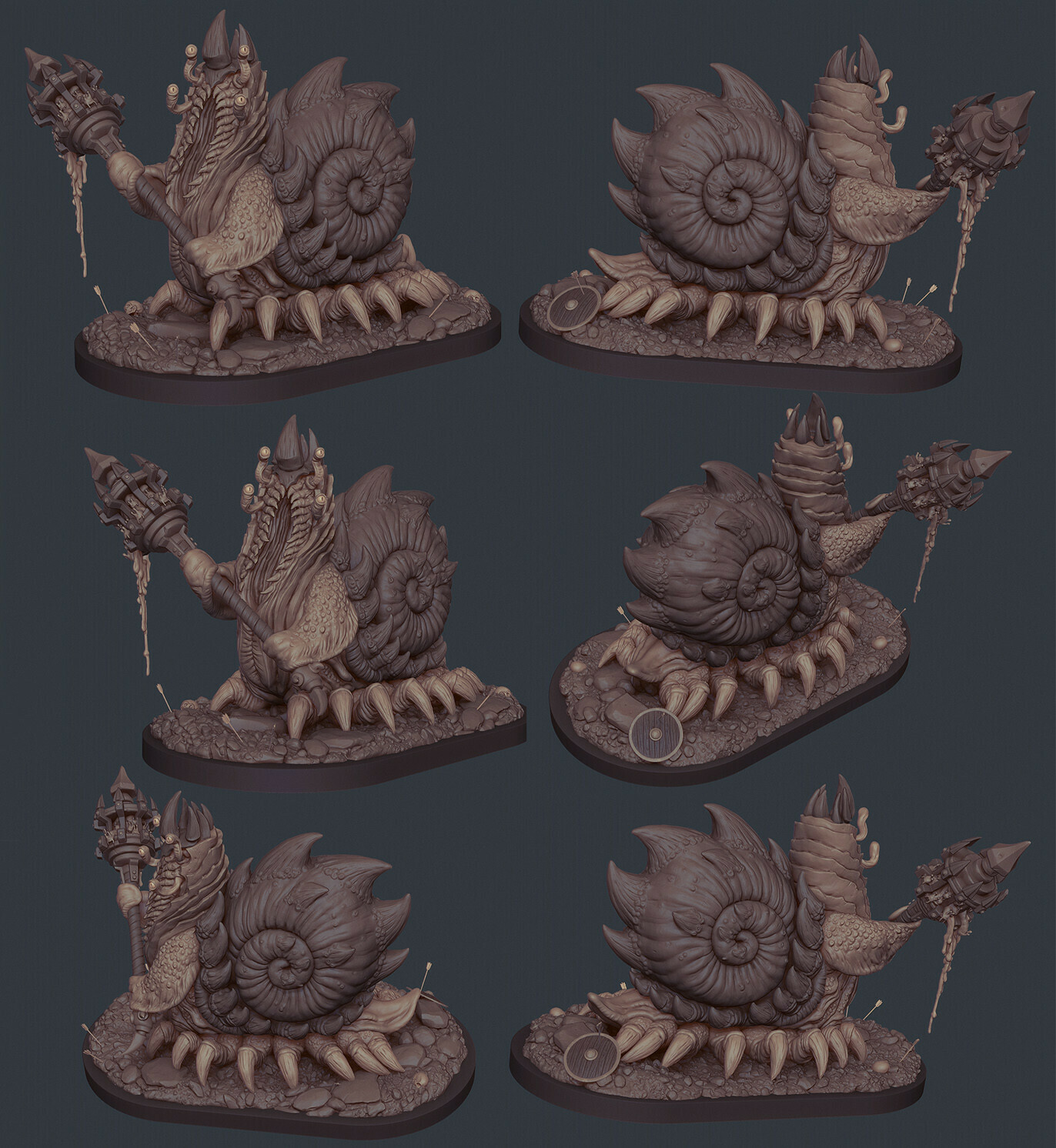 STL file The Battle Snail・3D print model to download・Cults