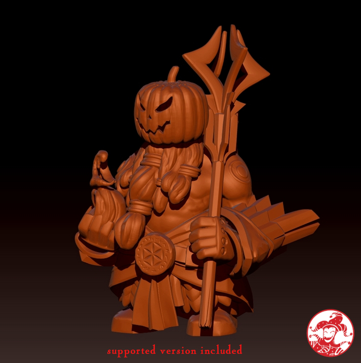 Free STL file Halloween Fire Mage Dwarf - 32mm height, 1 inch base free ...