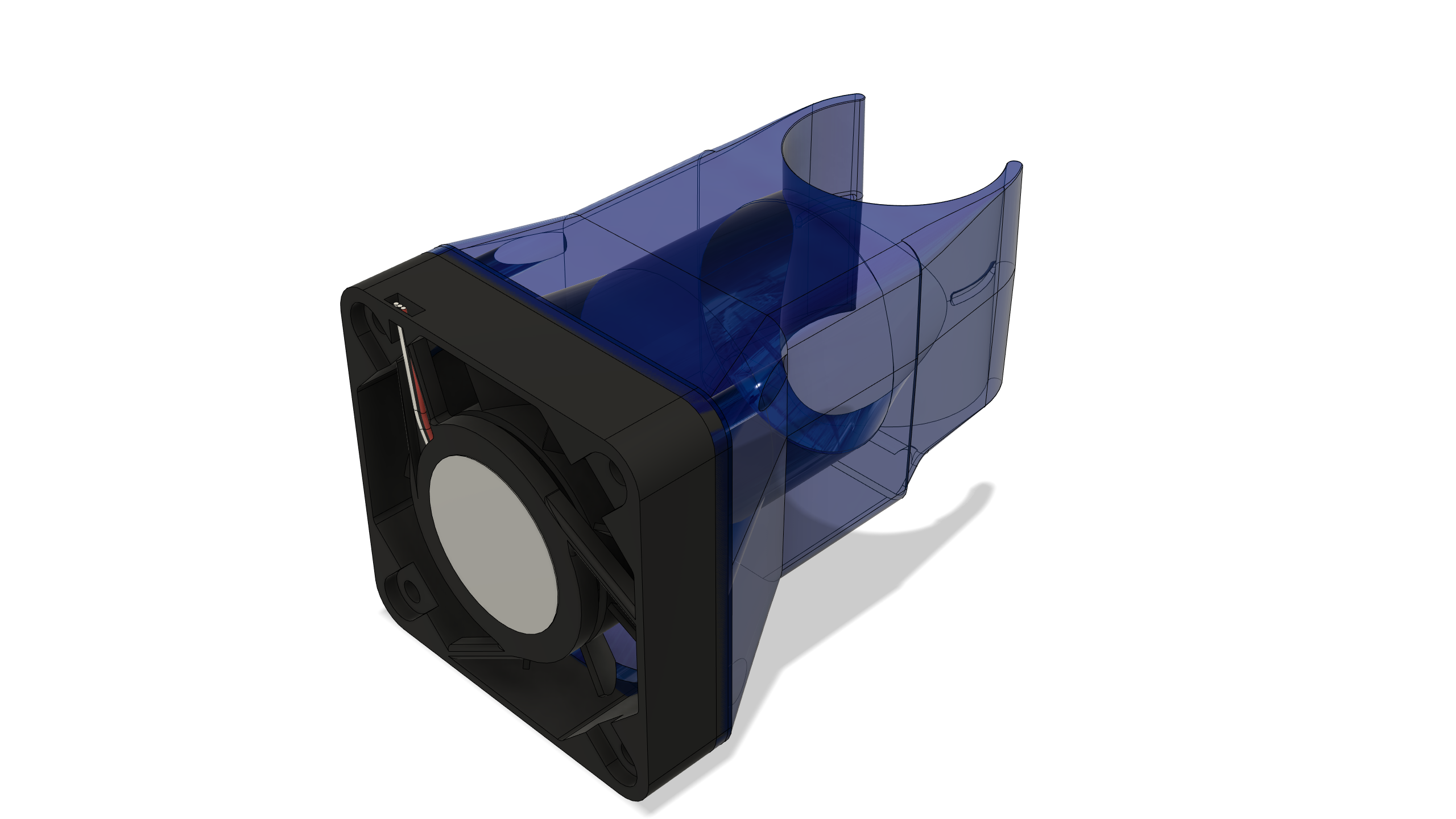 STL file 40x40mm Fan Duct for E3D V6 / Volcano hotends・Model to ...