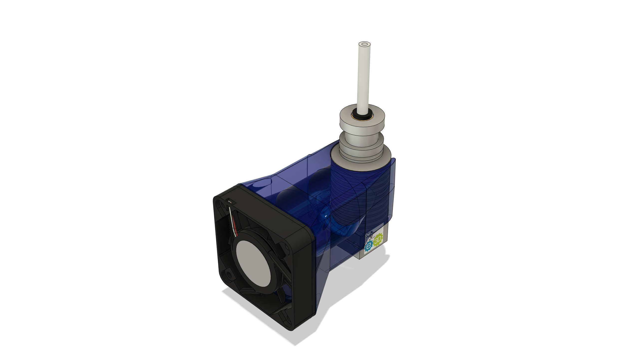 STL file 40x40mm Fan Duct for E3D V6 / Volcano hotends・Model to ...