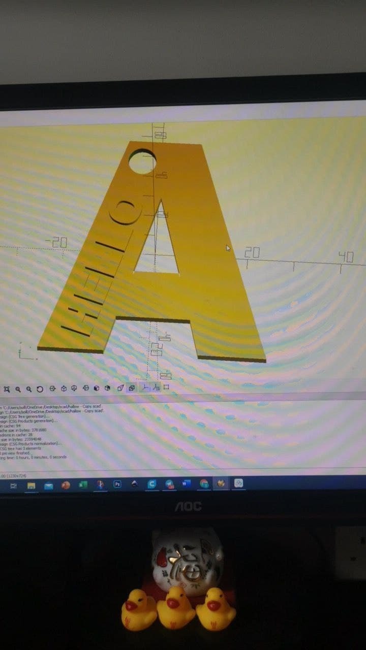 SCAD file alphebet keychain using openscad 🗝️・Model to download and 3D ...