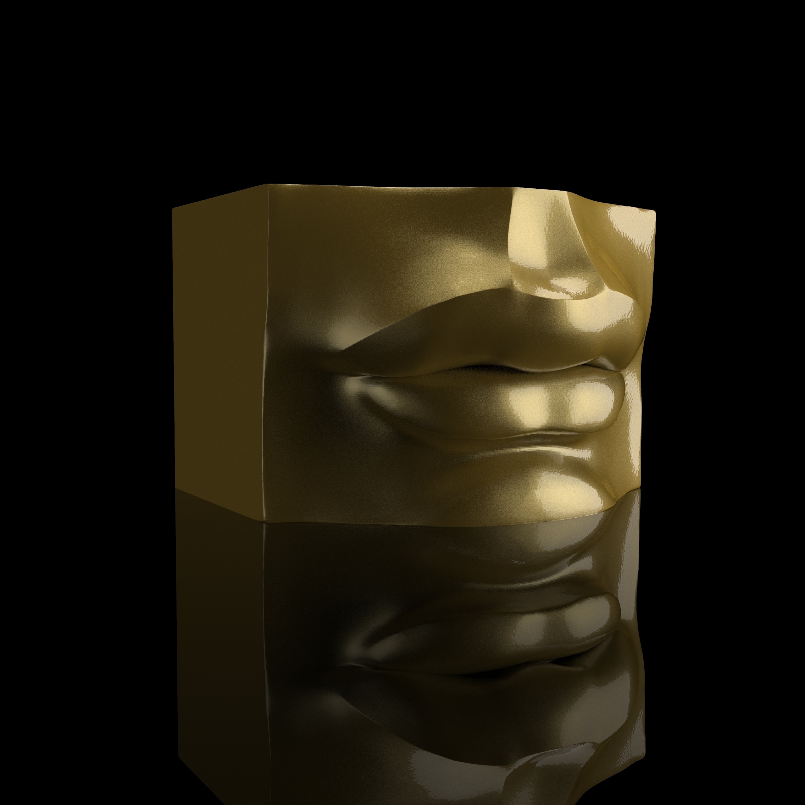 STL file Lips of David pot・3D printing template to download・Cults