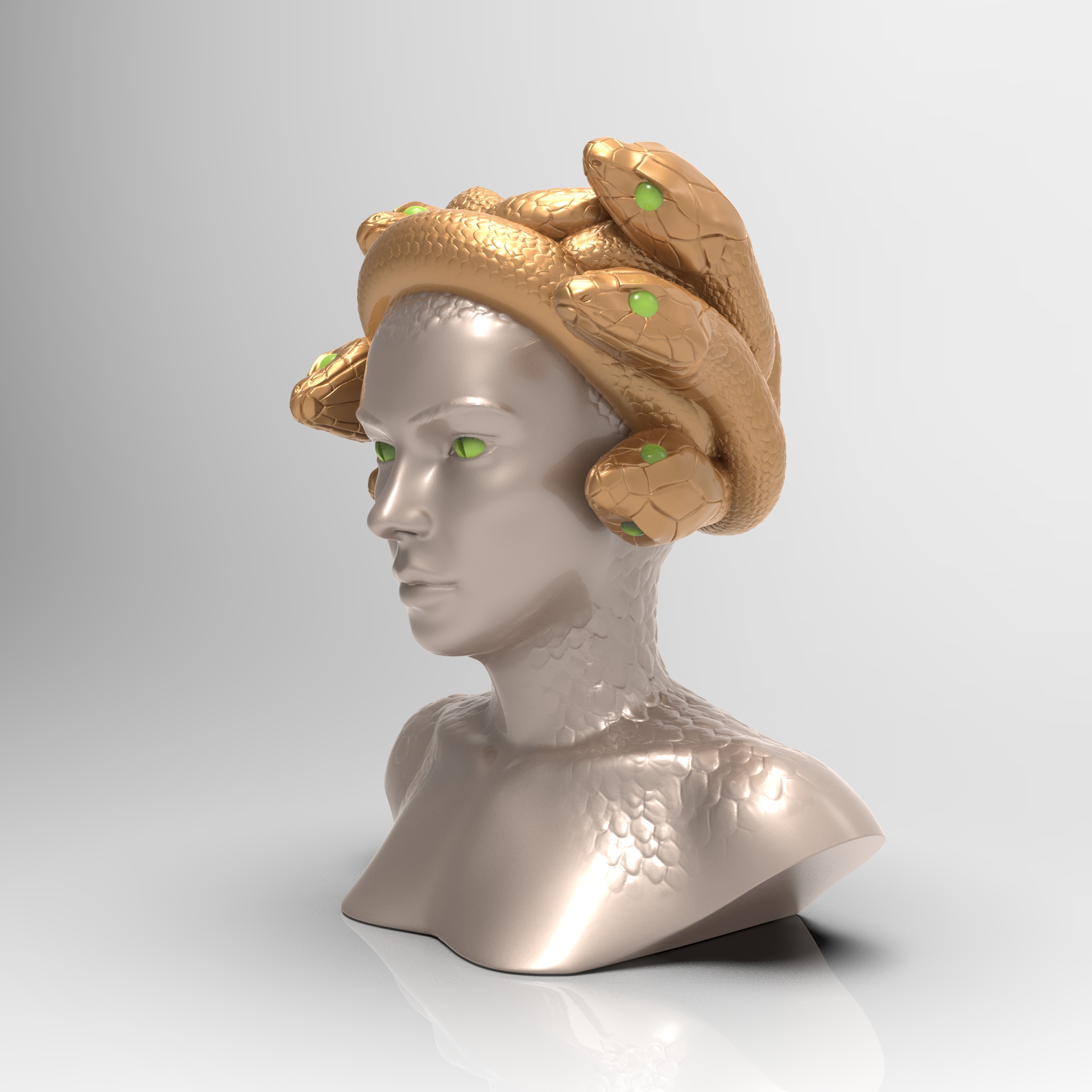 STL file Medusa Gorgon pot stl・Design to download and 3D print・Cults