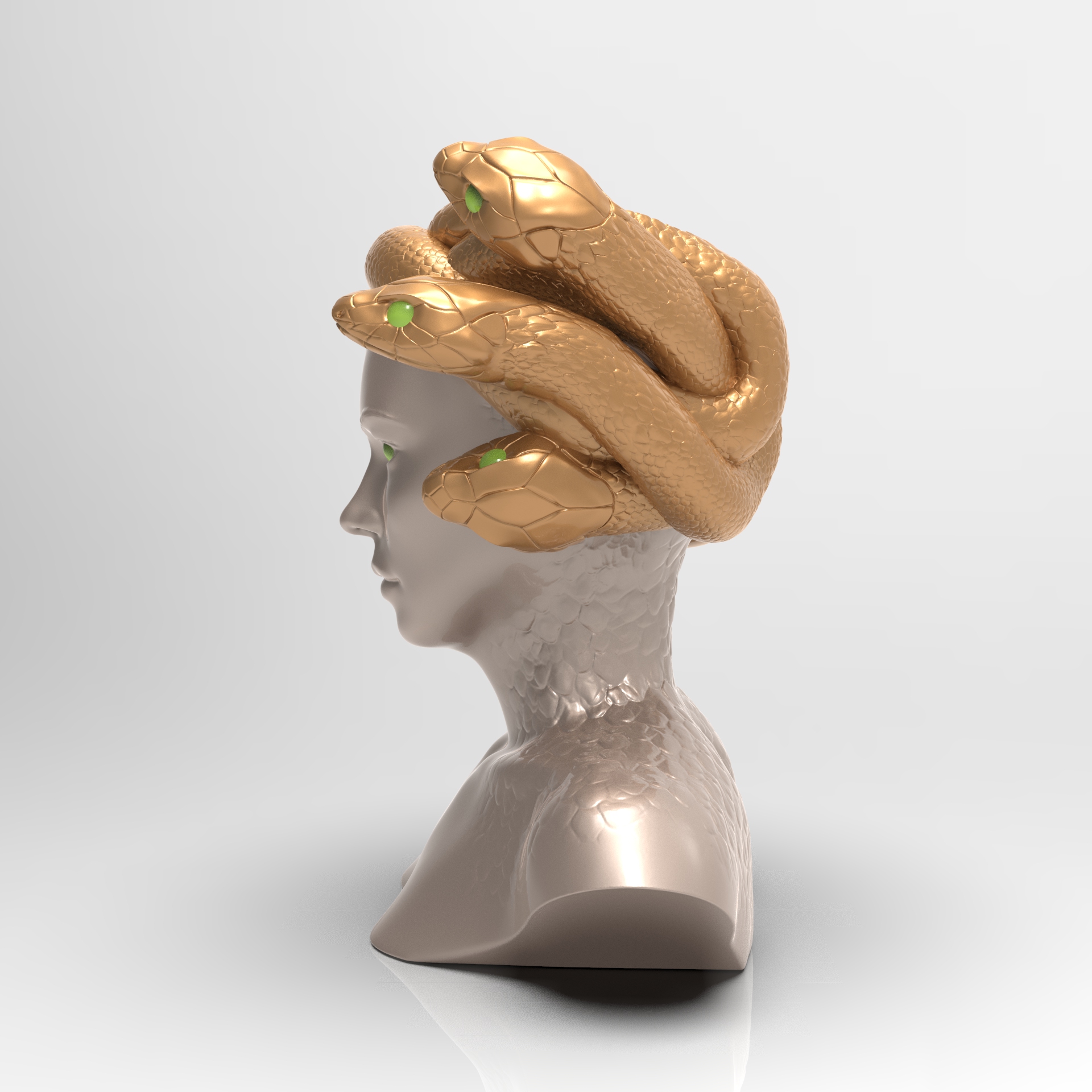 STL file Medusa Gorgon pot stl・Design to download and 3D print・Cults