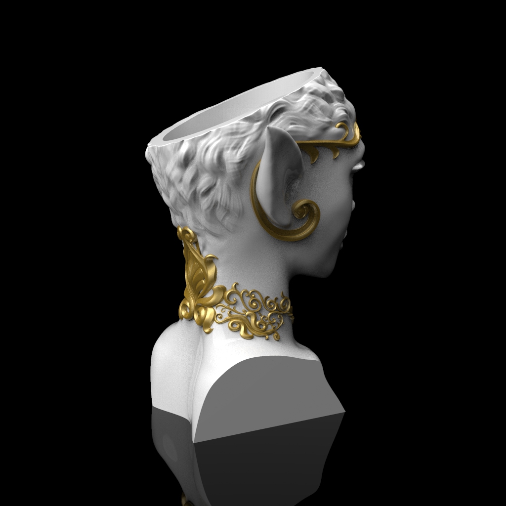 STL file Elf Head Vase 🧝・Model to download and 3D print・Cults