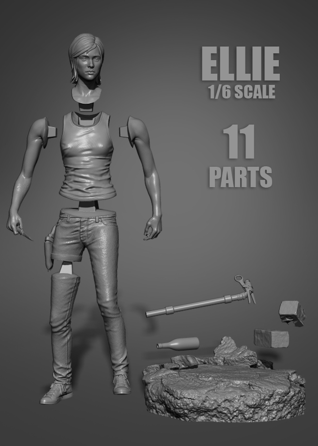 3D file Ellie Santa Barbara Outfit 3D print model・3D printing idea to ...