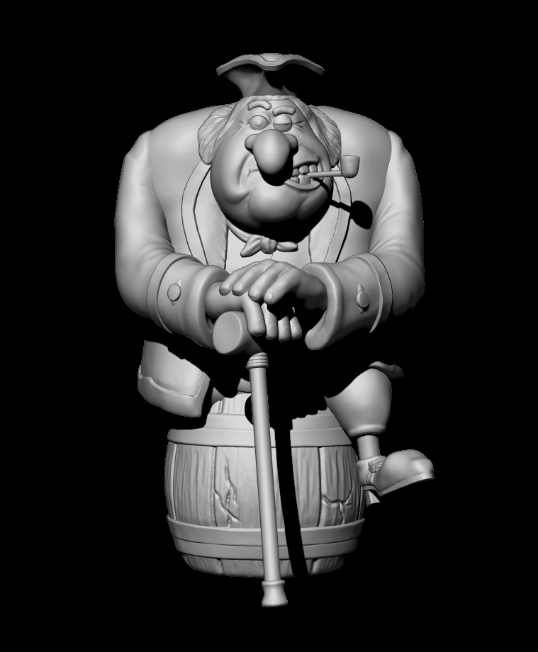 STL file Pirate John Silver | Treasure Island・3D printer model to ...