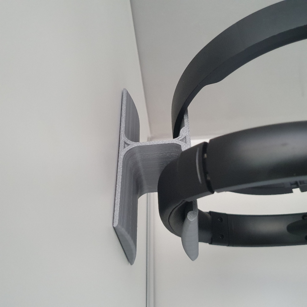 STL file Headphone Headset Under Shelf Mount Holder Hanger Support ...