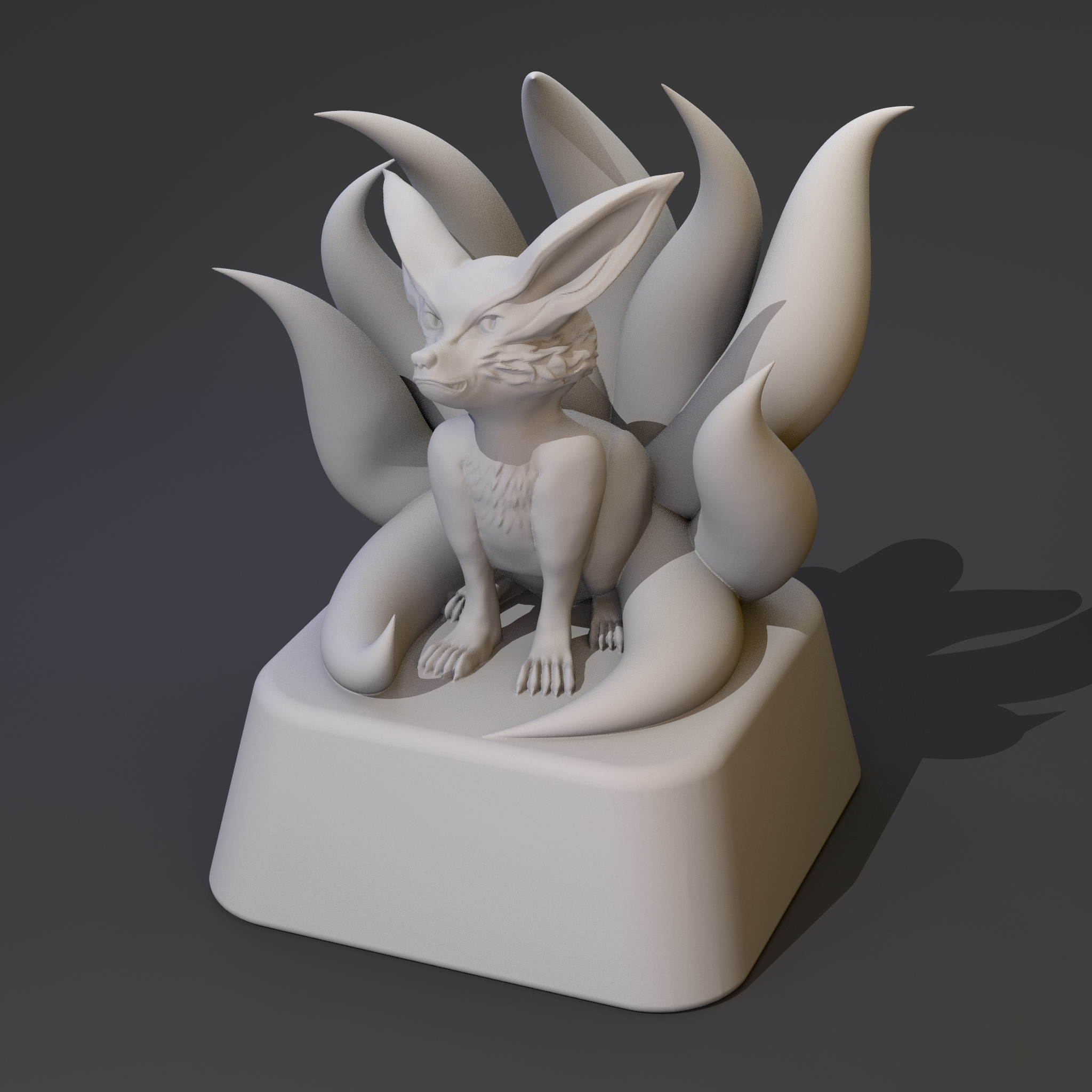 STL file Ninetails Keycap - Naruto - DIGITAL FILES FOR 3D PRINTING ...