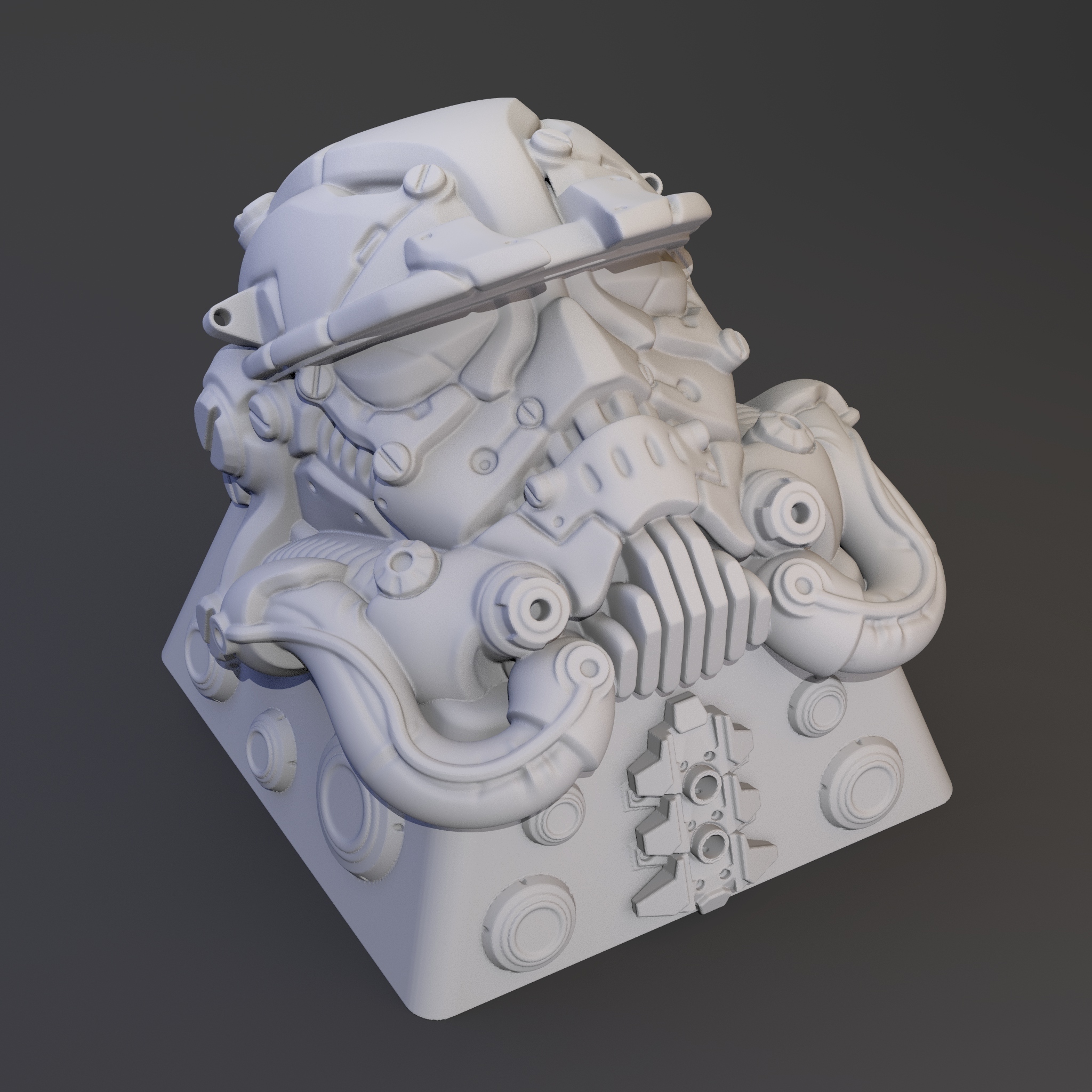 Файл STL Cyberpunk Trooper Keycap - Starwar Stormtrooper - Цифровые ...