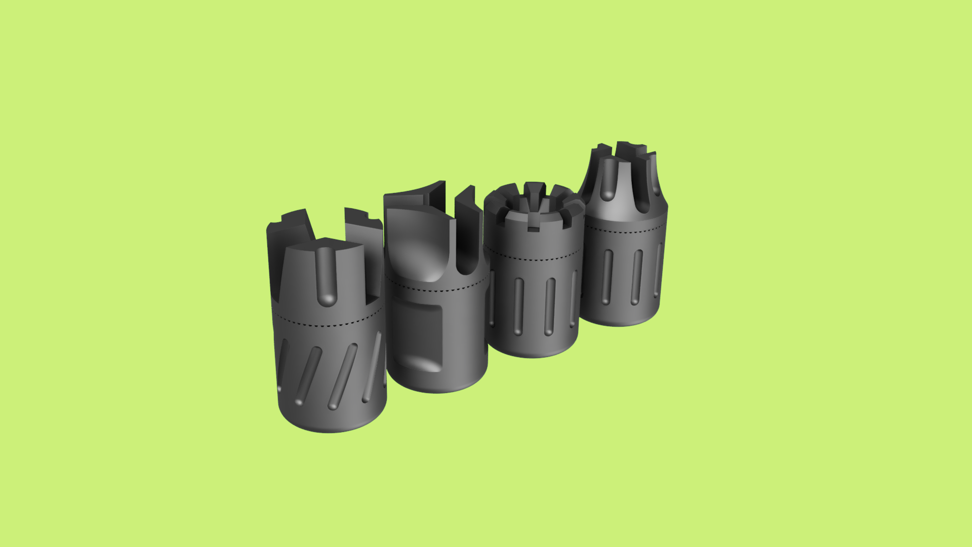 STL file PWS Style Muzzle Devices Full Set・3D print design to download ...