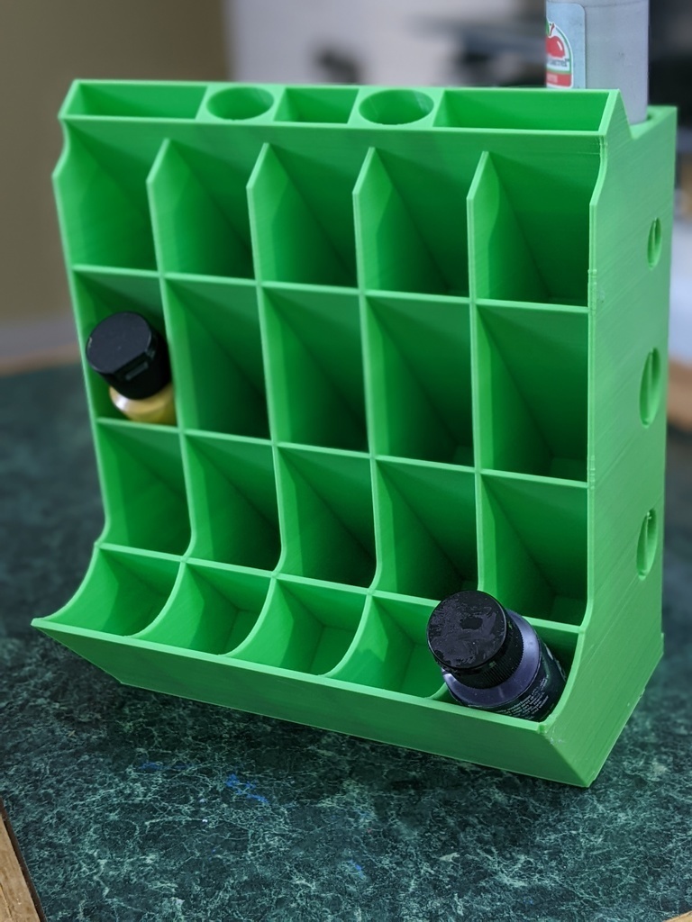 Free 3D file 2oz paint bottle holder, holds 25・3D print design to download・Cults