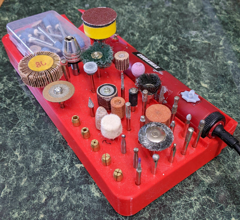 Free 3D file 18V Grinder holder and bit storage・3D print object to ...