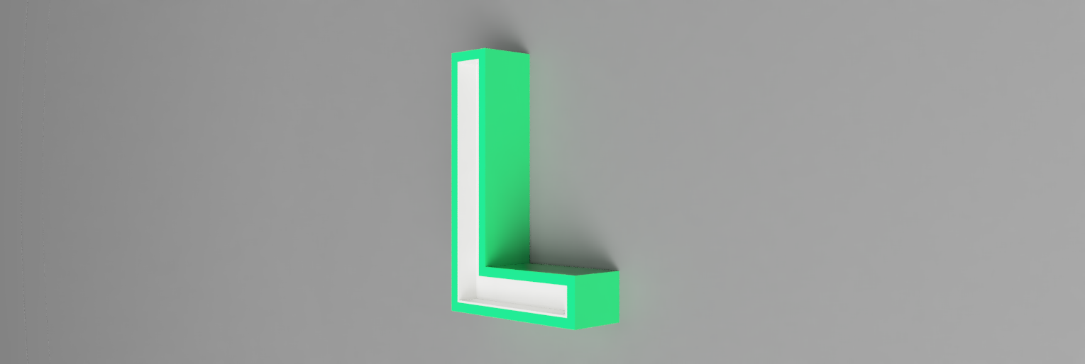 Free STL file Led sign letter L・3D printing design to download・Cults