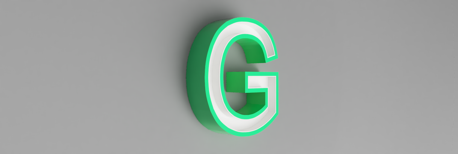 Free STL file Led sign letter G 🔦・3D printing model to download・Cults