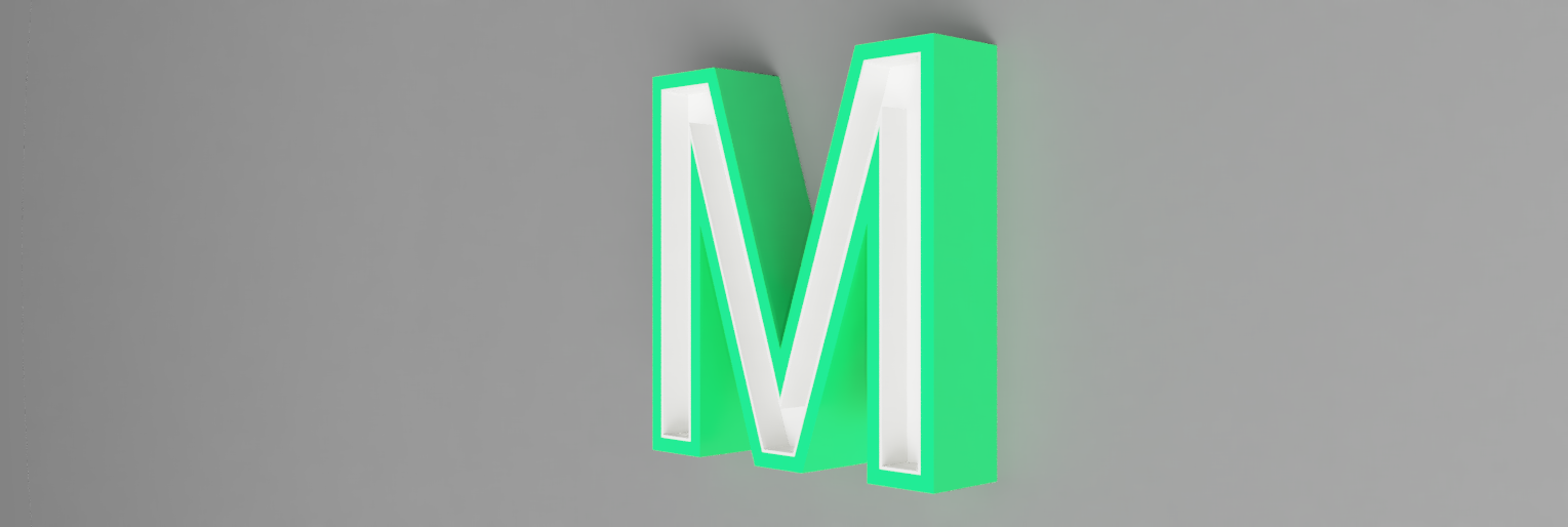 Free STL file Led sign letter M・3D printable design to download・Cults