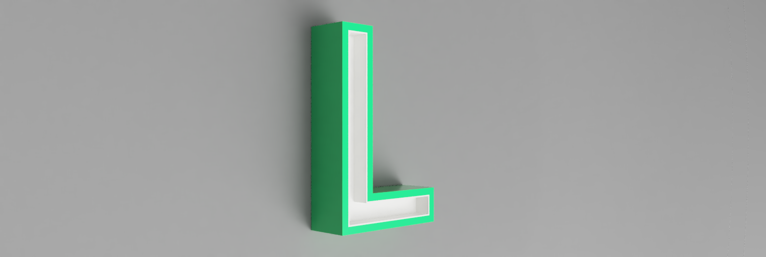 Free STL file Led sign letter L・3D printing design to download・Cults