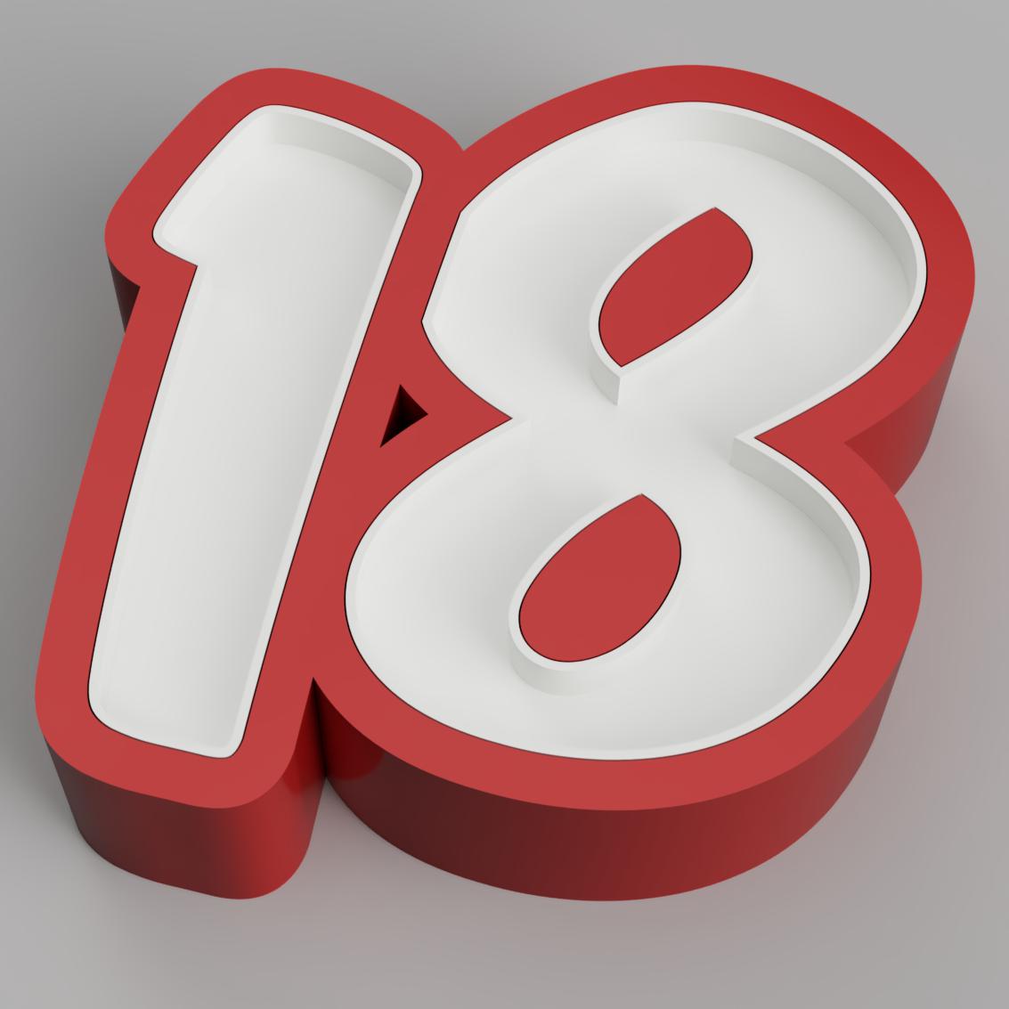 3D file NAMELED 18 - LED LAMP WITH NAME・3D print model to download・Cults