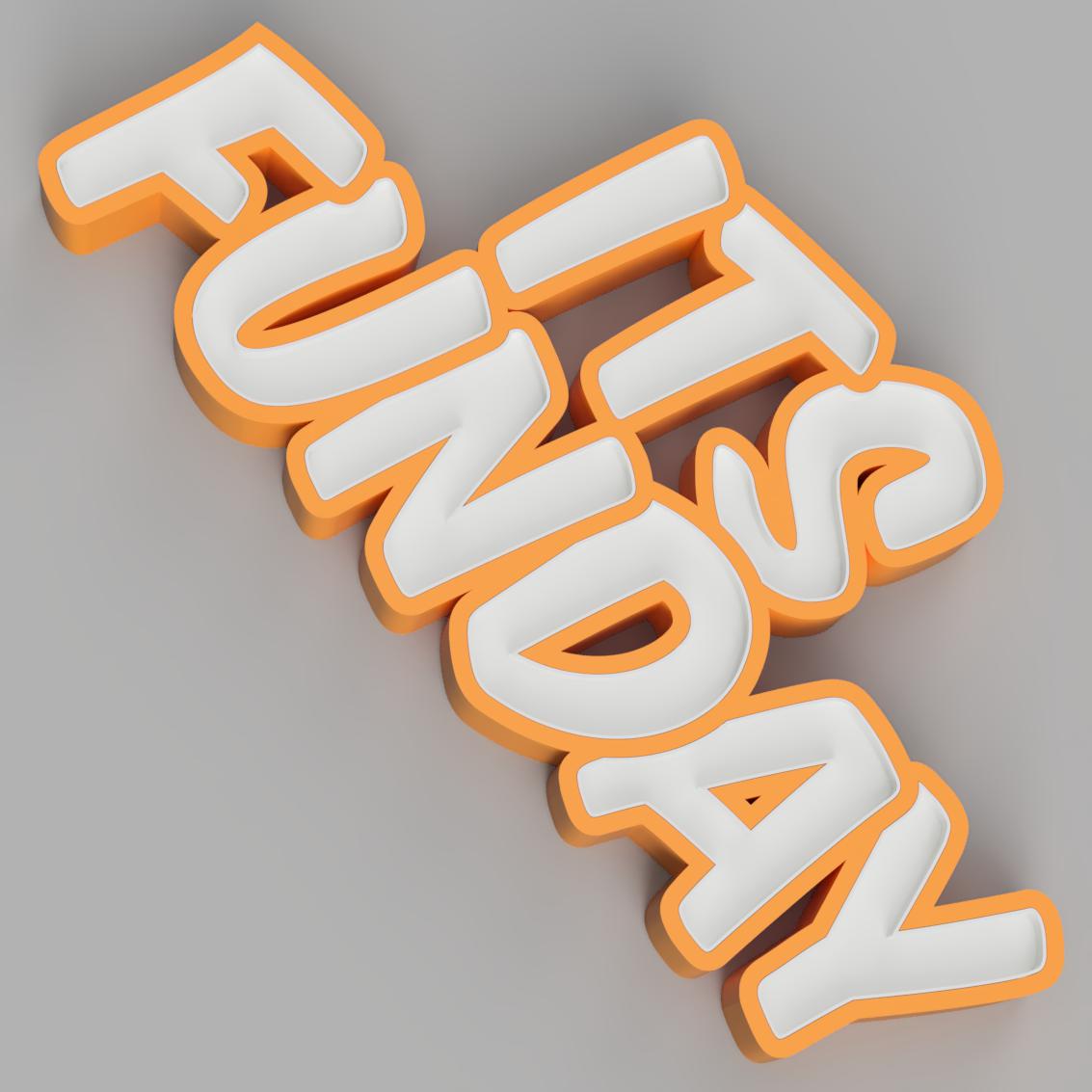 3D file NAMELED ITS FUNDAY - LED LAMP WITH NAME 🔦・3D print design to download・Cults