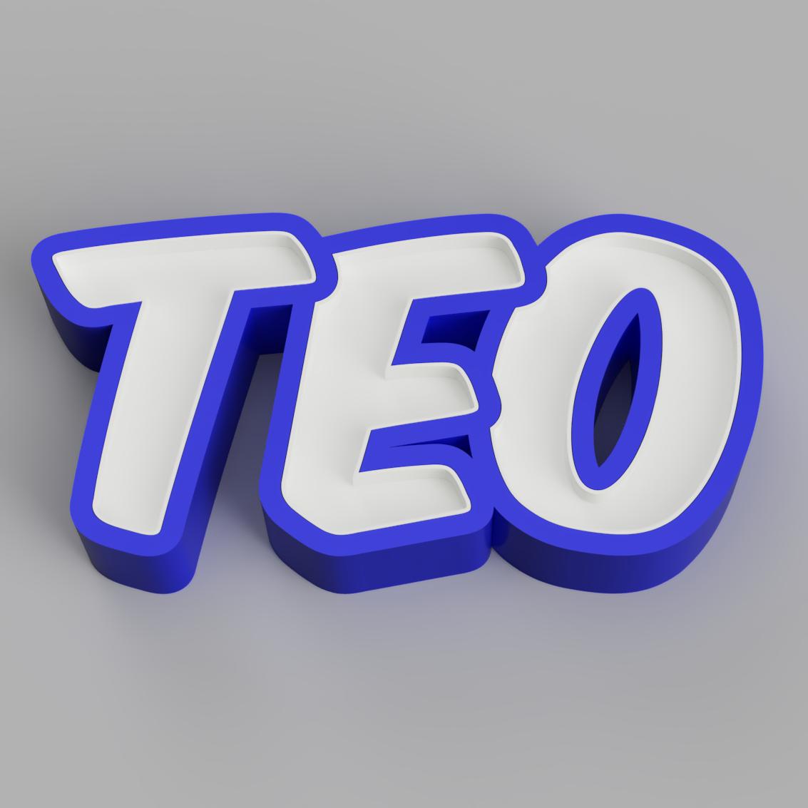 3D file NAMELED TEO - LED LAMP WITH NAME・3D print object to download・Cults