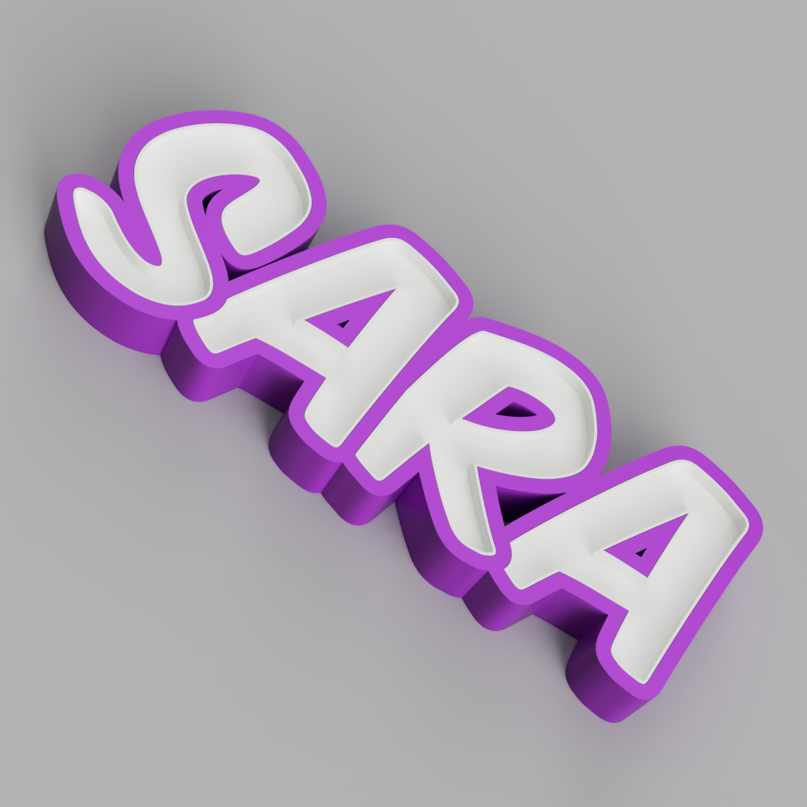 3D file NAMELED SARA - LED LAMP WITH NAME・3D printable model to ...