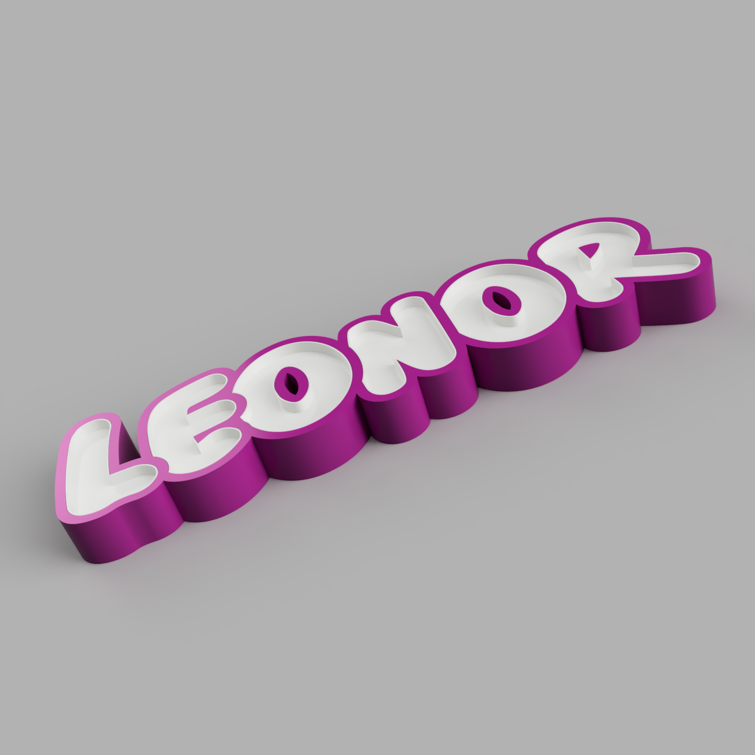 3D file LEONOR - LED LAMP WITH NAME (NAMELED)・3D printable design to ...