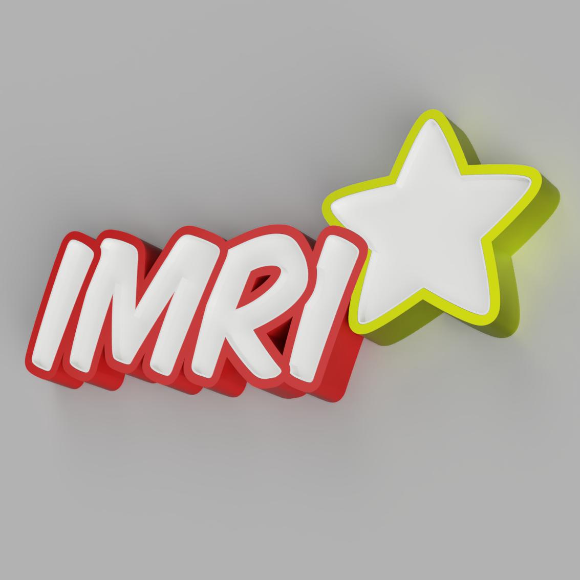 3D file NAMELED IMRI (WITH STAR) - LED LAMP WITH NAME・Model to download ...
