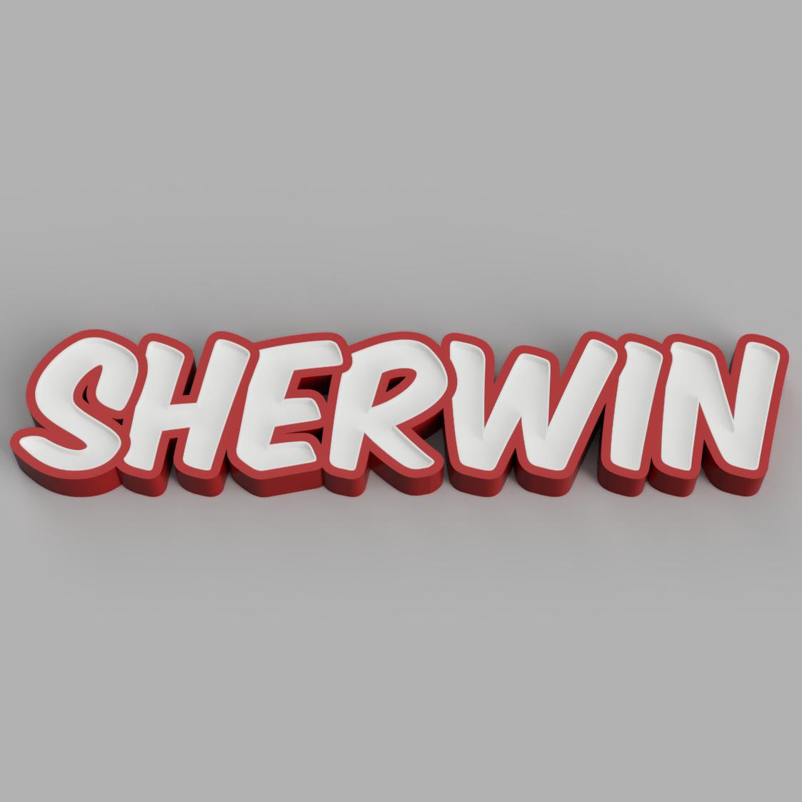 Archivo 3D NAMELED SHERWIN - LÁMPARA LED CON NOMBRE 🏠・Modelo de ...