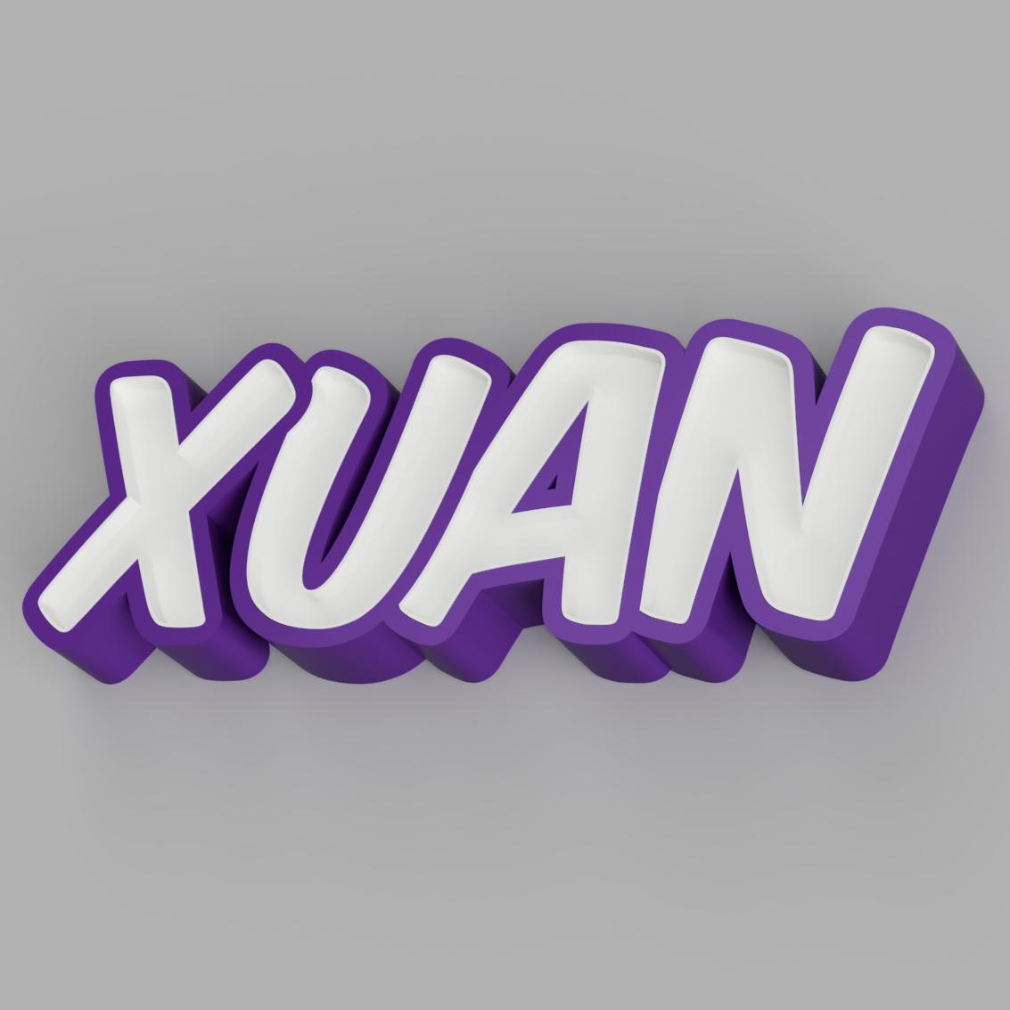 3D file NAMELED XUAN - LED LAMP WITH NAME・3D printer model to download ...