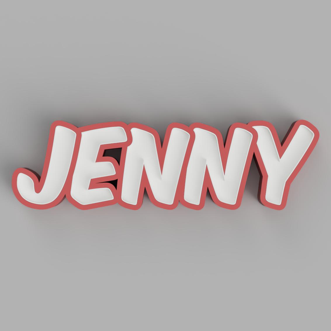 3D-Datei NAMELED JENNY - LED LAMPE MIT NAMEN・Design für 3D-Drucker zum ...