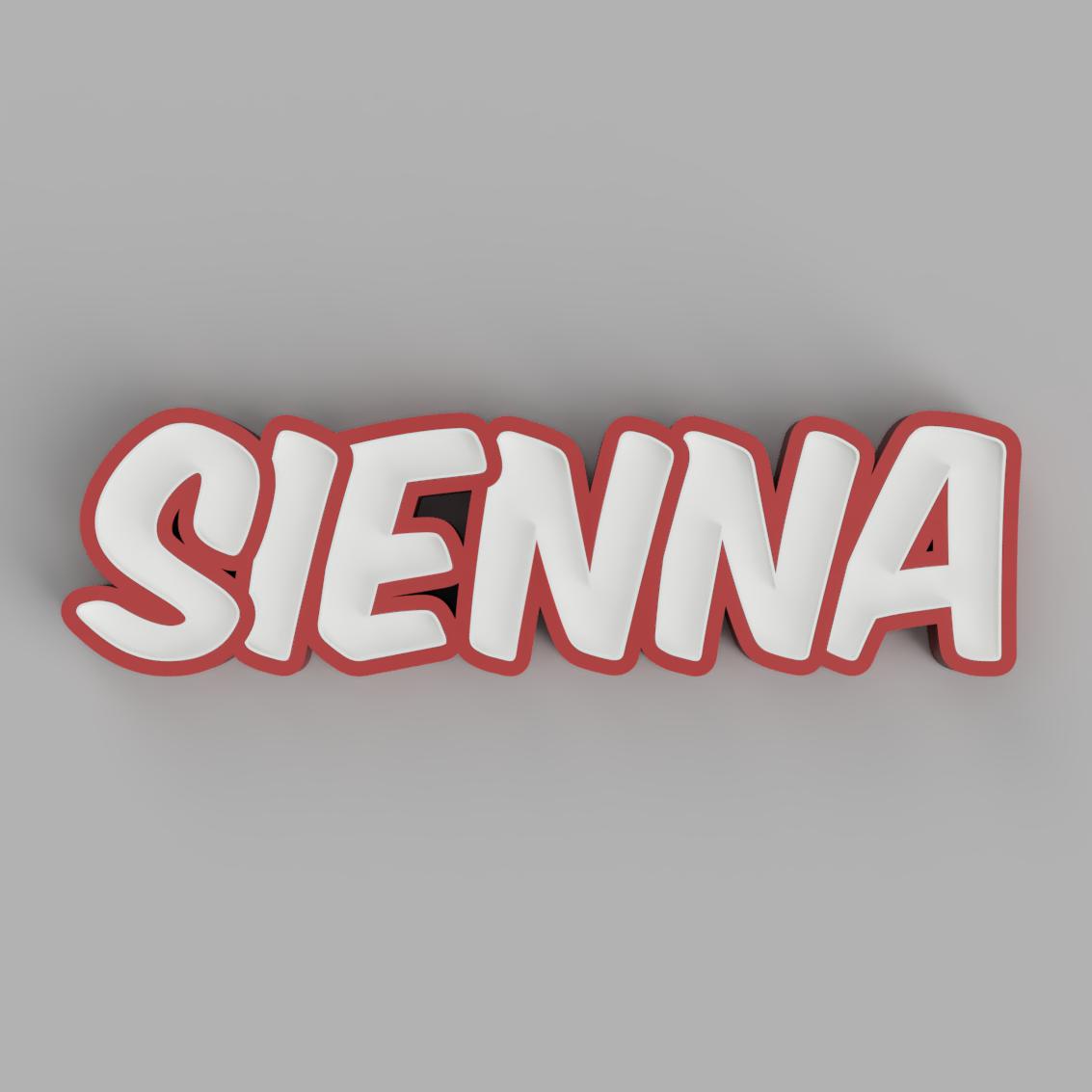 3D file NAMELED SIENNA - LED LAMP WITH NAME・Design to download and 3D ...