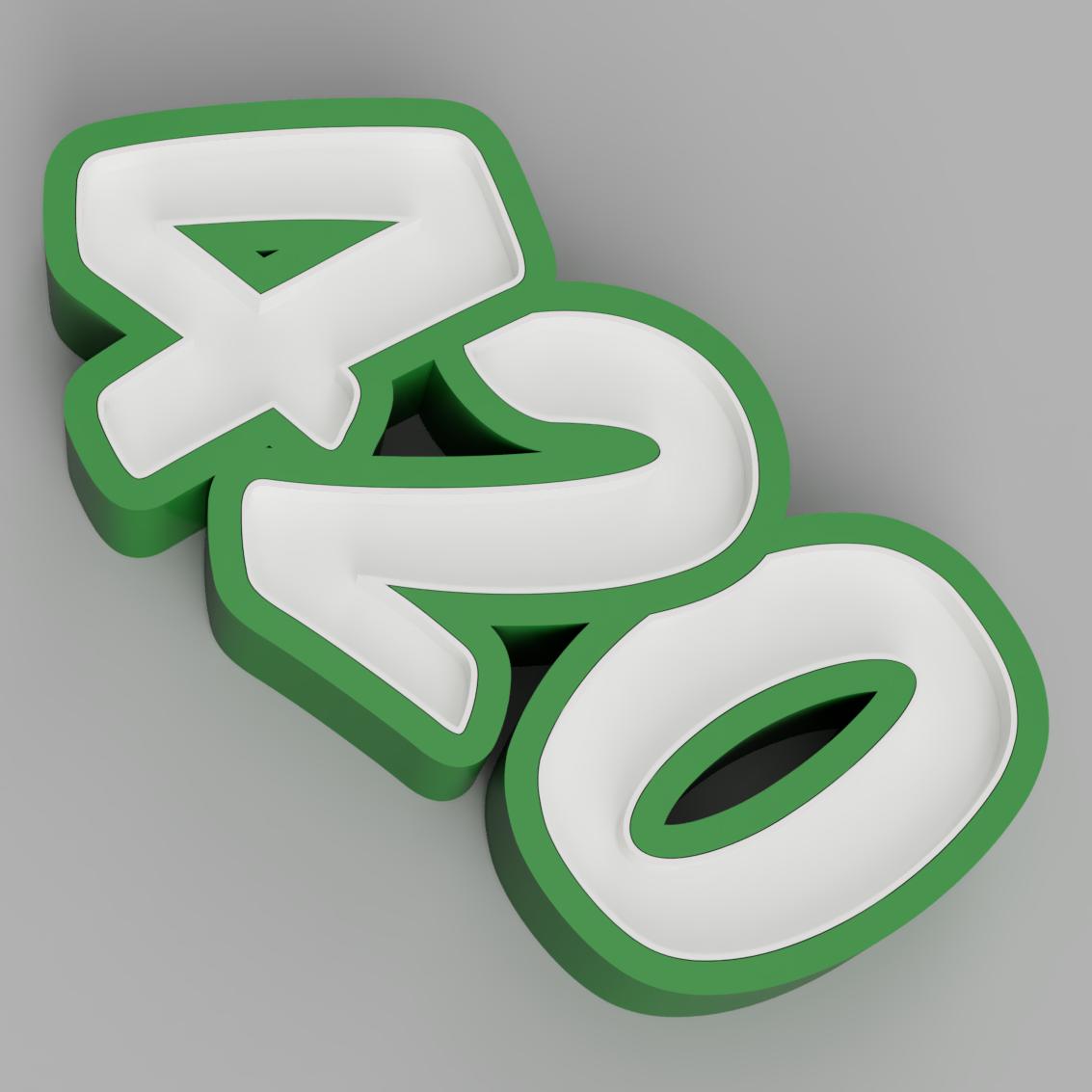 3D file NAMELED 420 - LED LAMP WITH NAME 🔦・3D printable model to ...