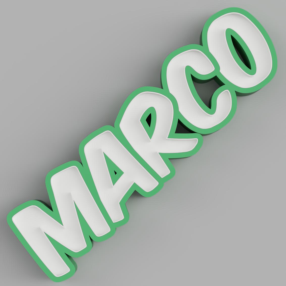 3D file NAMELED MARCO - LED LAMP WITH NAME・3D printable model to ...