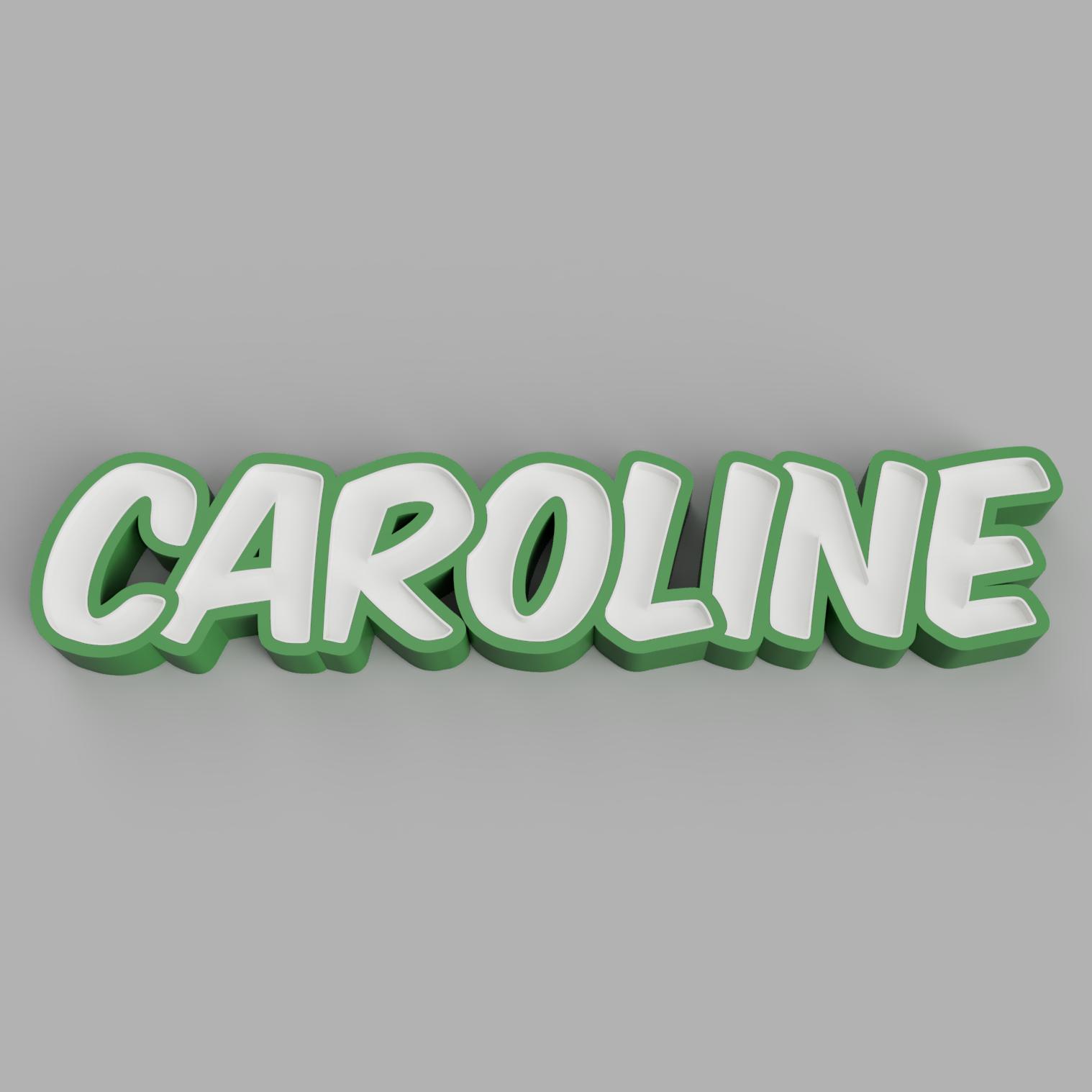 3D file NAMELED CAROLINE - LED LAMP WITH NAME 🔦・3D printing template to ...