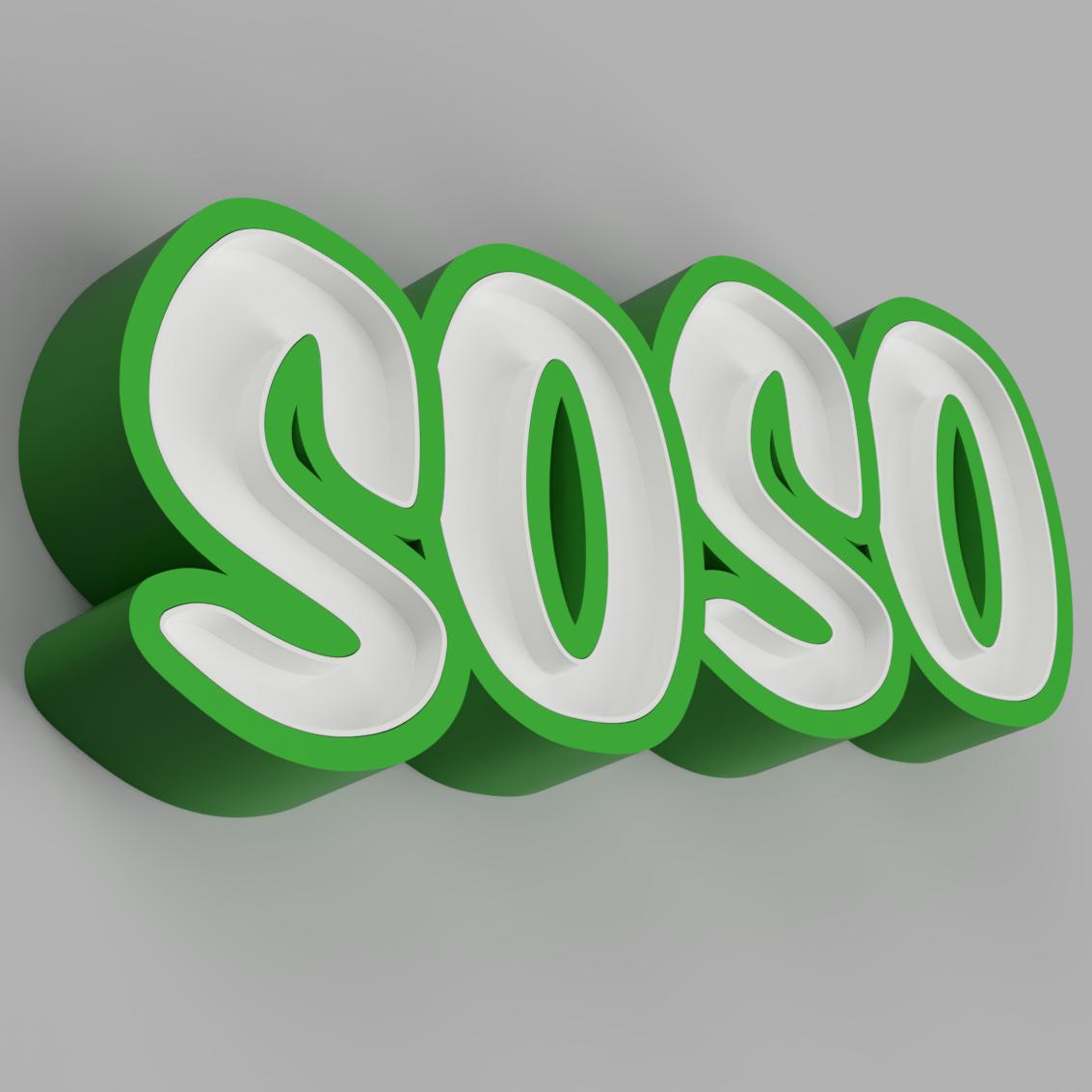 3D file NAMELED SOSO - LED LAMP WITH NAME・3D printable design to ...