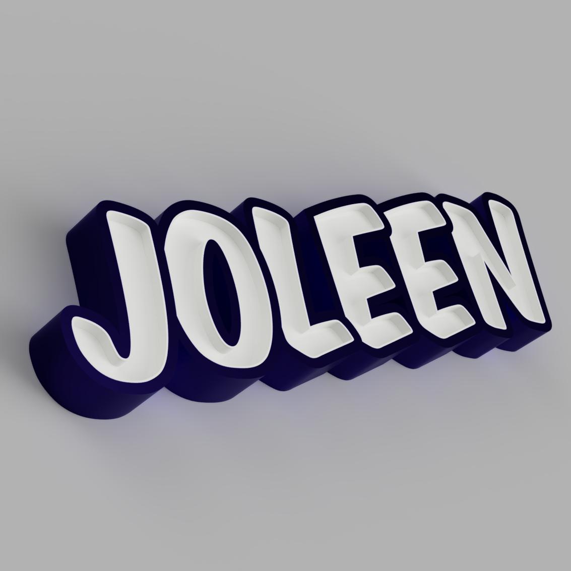 3D file NAMELED JOLLEN - LED LAMP WITH NAME・3D print object to download ...