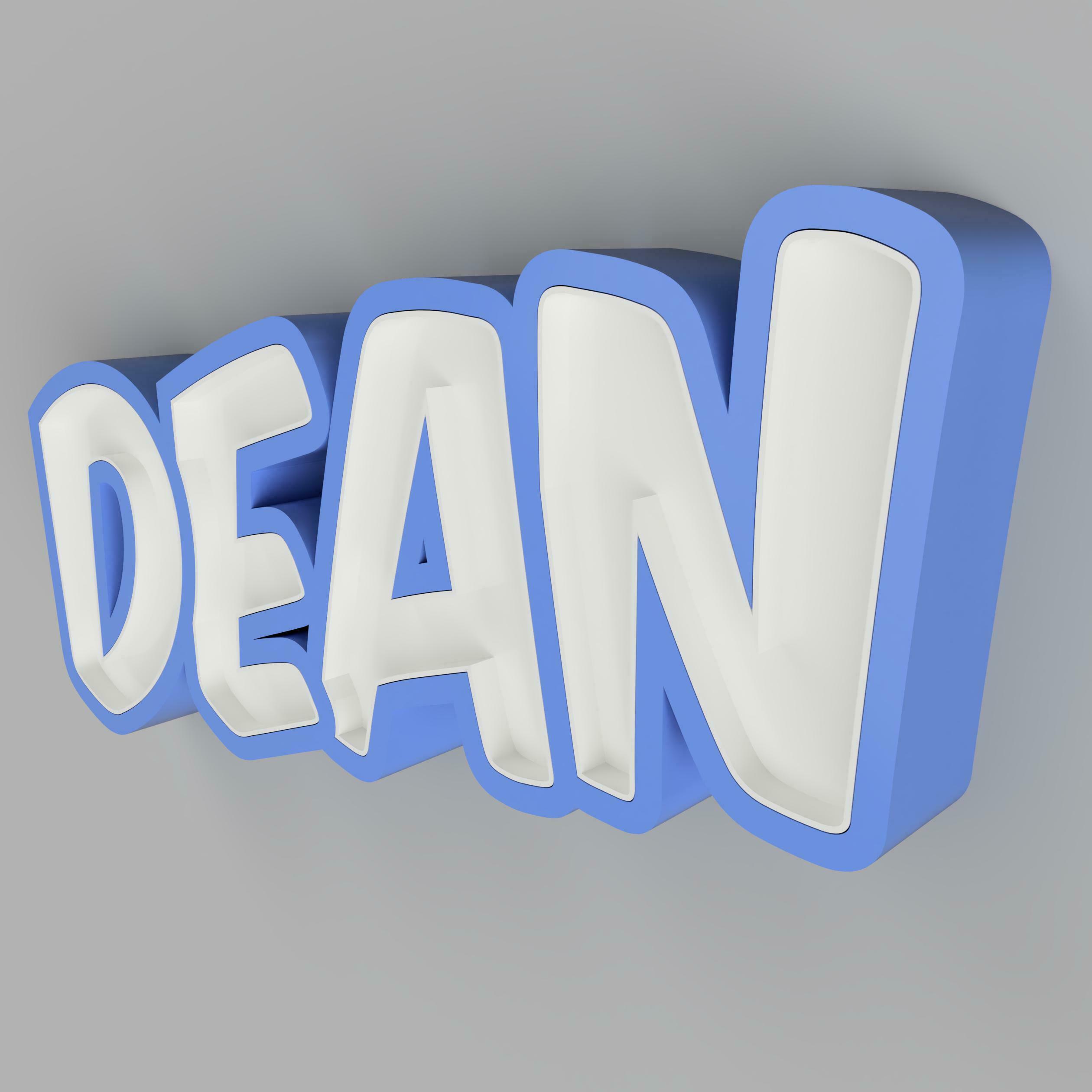 3D file NAMELED DEAN - LED LAMP WITH NAME・Model to download and 3D ...