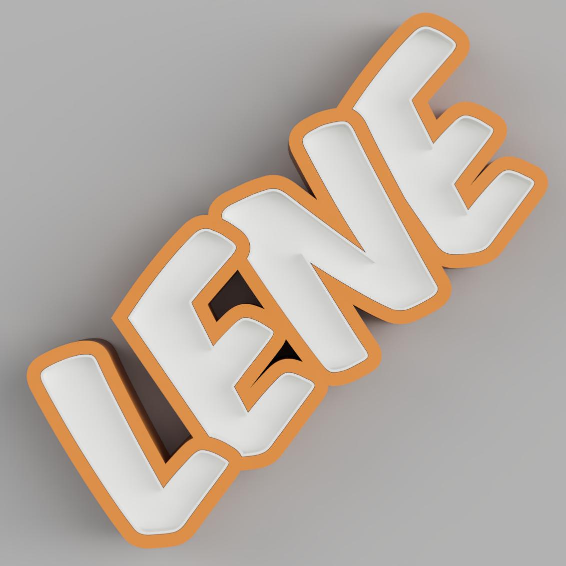 3D file NAMELED LENE - LED LAMP WITH NAME・3D print object to download・Cults