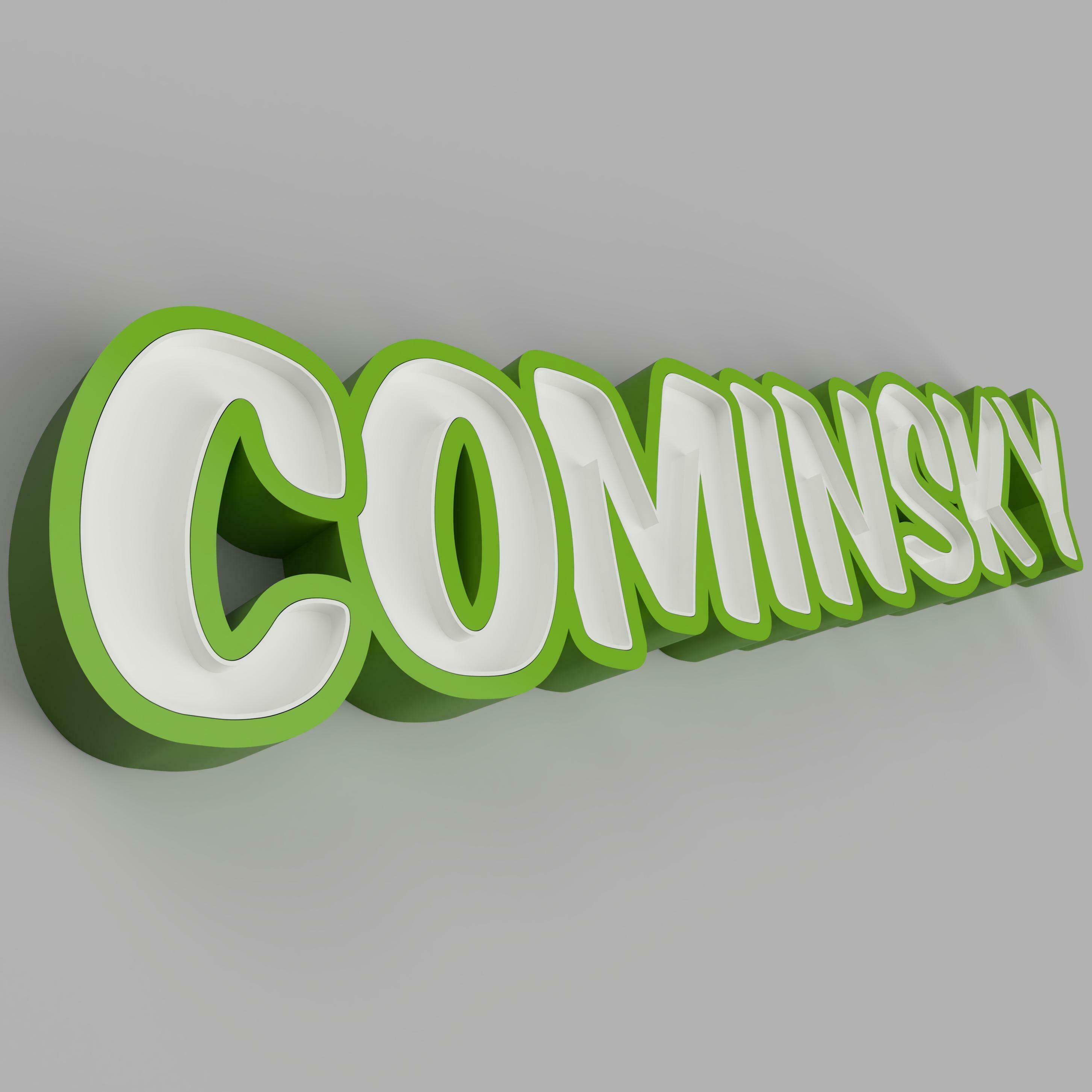 3D file NAMELED COMINSKY - LED LAMP WITH NAME・3D print design to ...