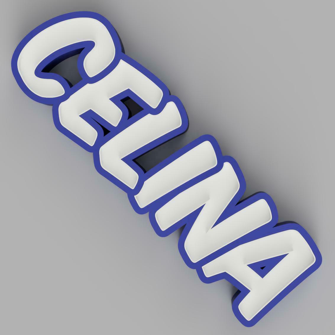 Archivo 3D NAMELED CELINA - LÁMPARA LED CON NOMBRE・Objeto de impresión ...