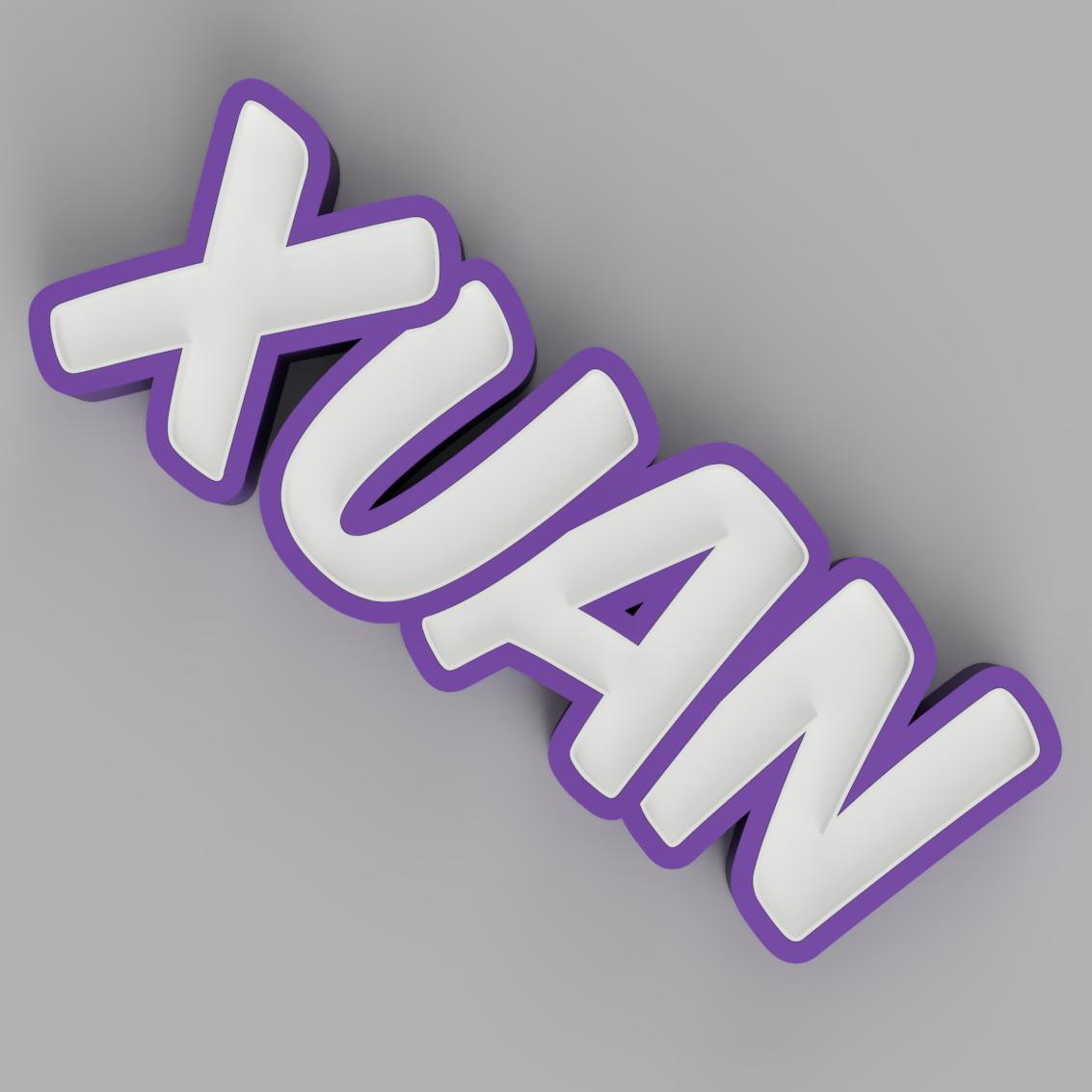 3D file NAMELED XUAN - LED LAMP WITH NAME・3D printer model to download ...