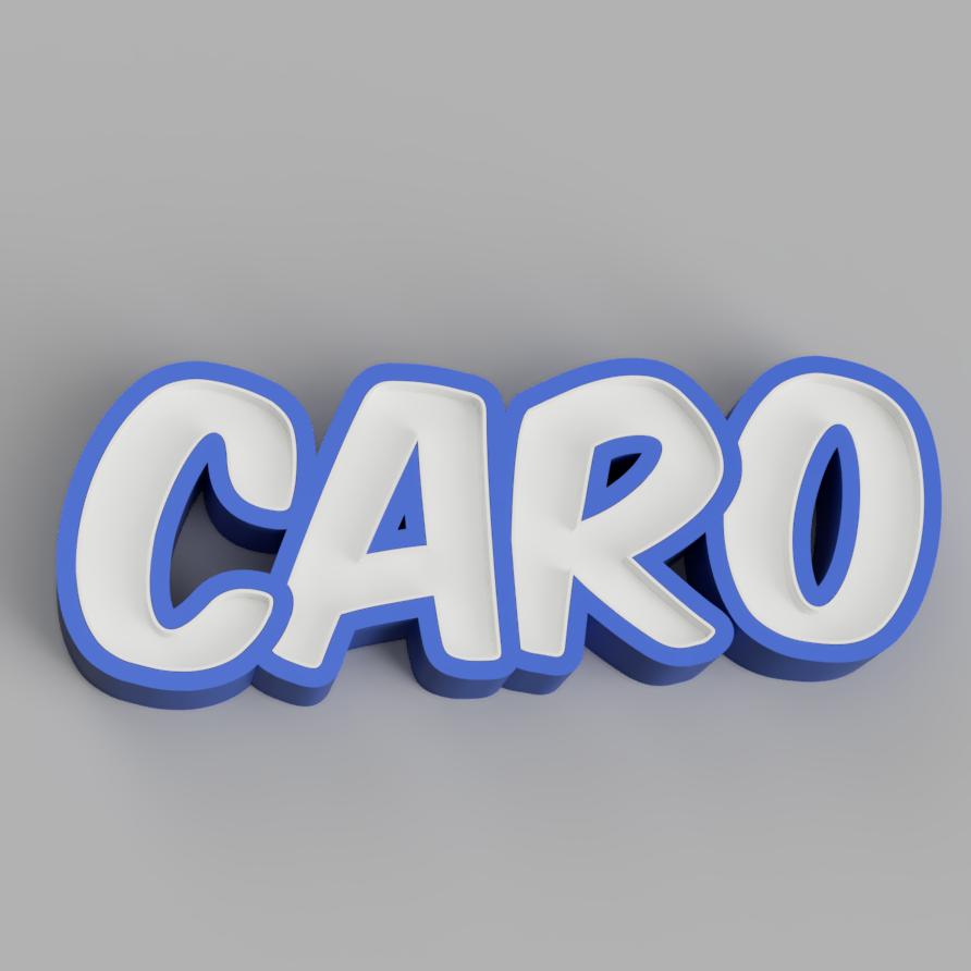 Fichier 3D NAMELED CARO - LAMPE LED AVEC NOM・Modèle imprimable en 3D à ...