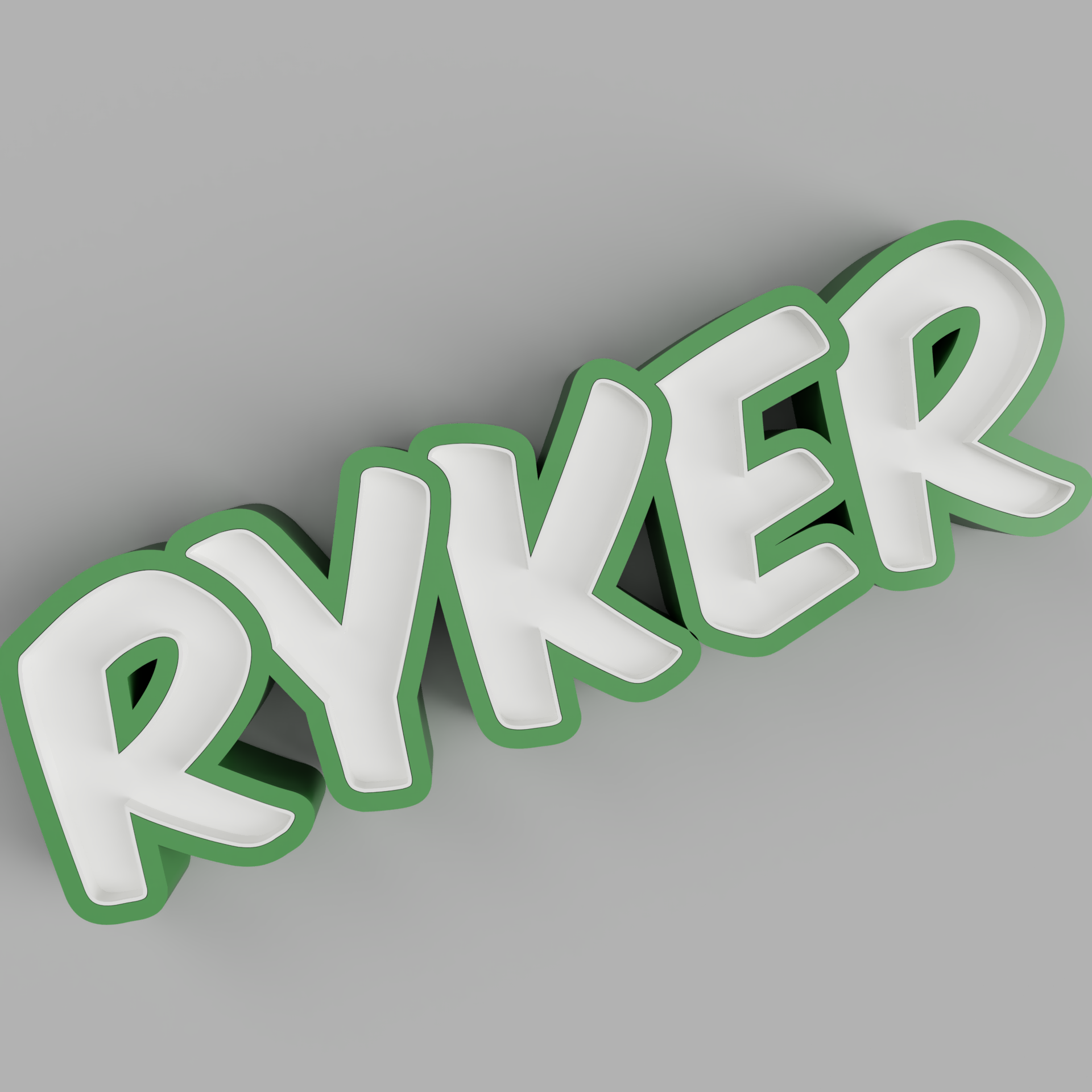 3D file RYKER - LED LAMP WITH NAME (NAMELED)・3D printing model to ...