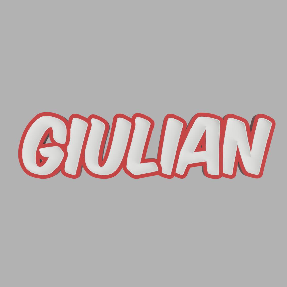 3D file NAMELED GIULIAN - LED LAMP WITH NAME・3D print design to ...