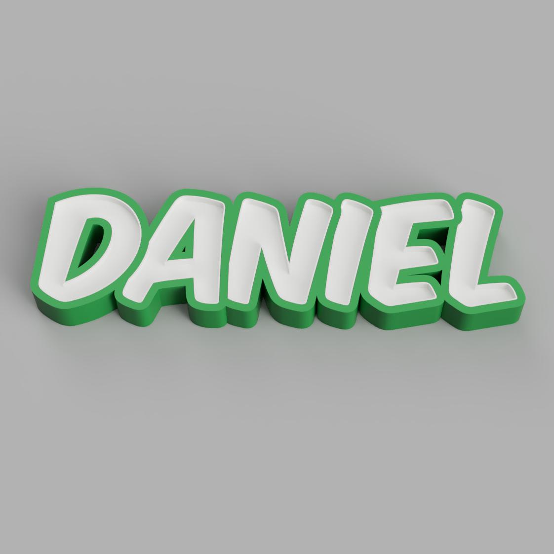 3D file NAMELED DANIEL - LED LAMP WITH NAME・3D printing template to ...