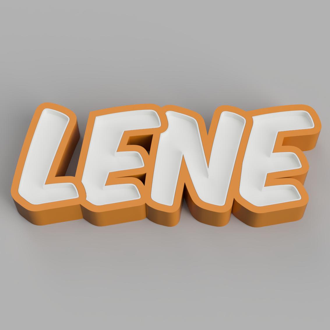 3D file NAMELED LENE - LED LAMP WITH NAME・3D print object to download・Cults