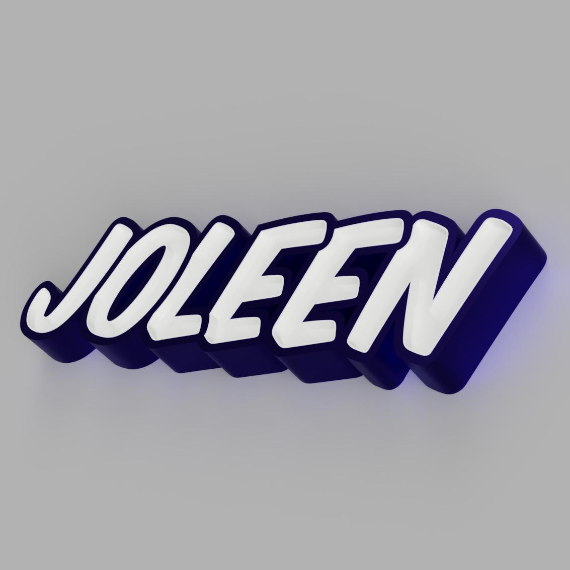 3D file NAMELED JOLLEN - LED LAMP WITH NAME・3D print object to download ...