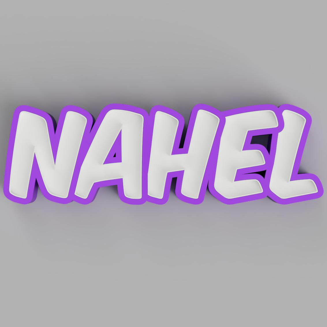 3D file NAMELED NAHEL - LED LAMP WITH NAME 🔦・Model to download and 3D ...