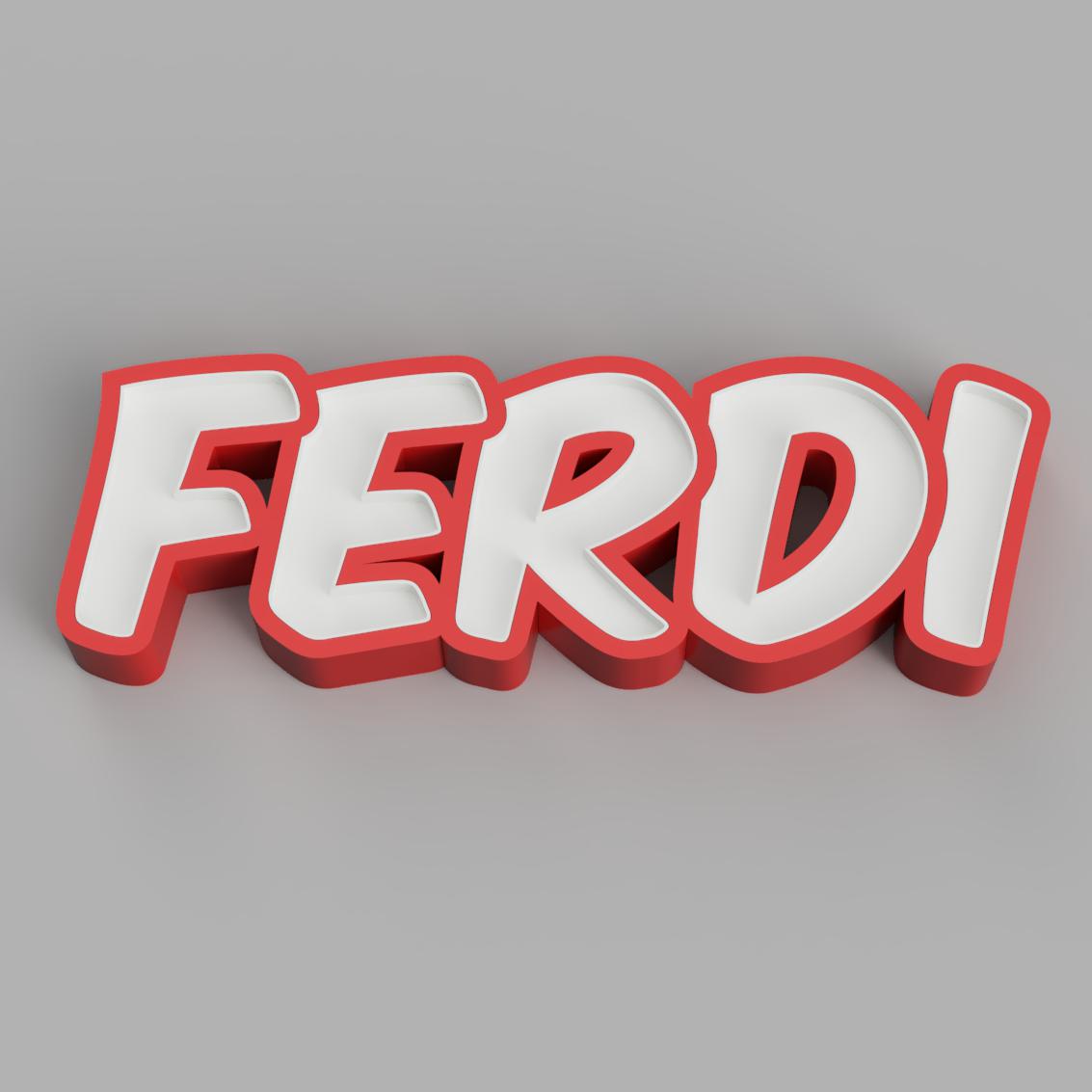 3D file NAMELED FERDI - LED LAMP WITH NAME・3D printer design to ...